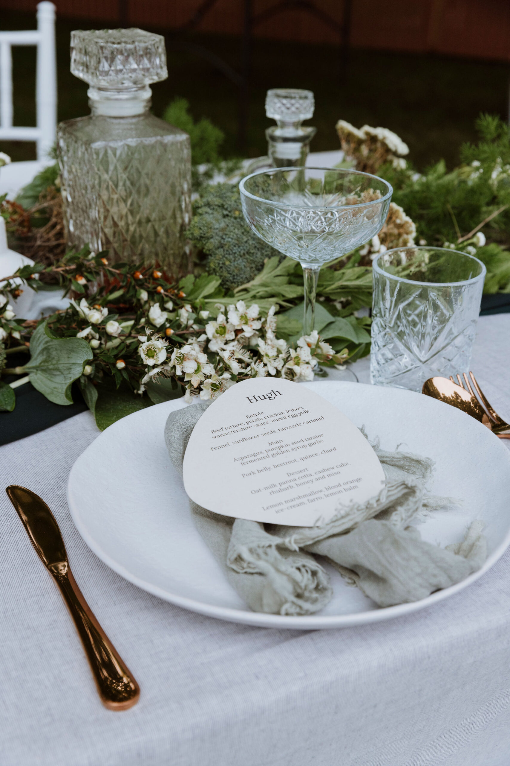 Natural Wedding Invitations on Green Grass Paper